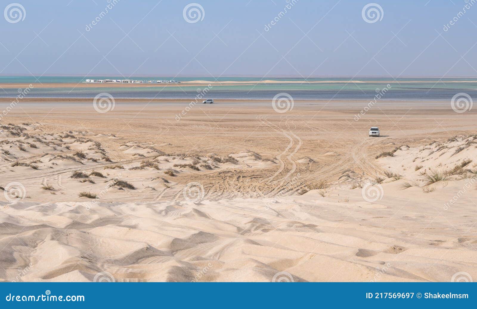 Landscape of Sealine Sand Dunes in Doha Qatar Stock Image - Image of ...