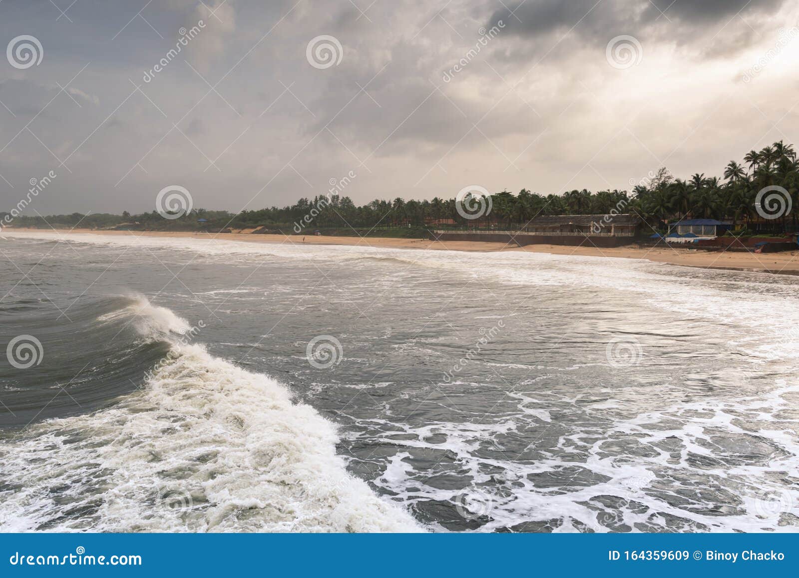 Landscape of the Seashores of Goa with Sky and Clouds during Monsoon ...