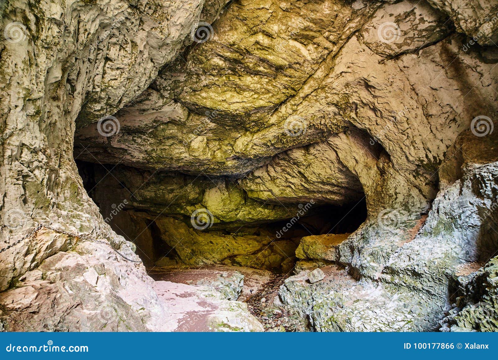 Cave in the Limestone Mountains Stock Photo - Image of prehistoric ...