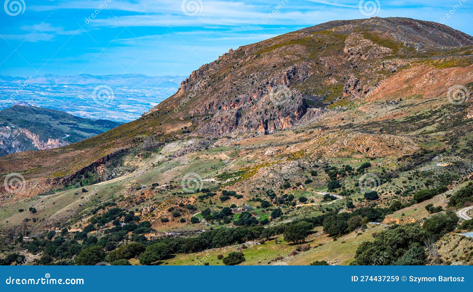 Landscape of the Sierra Nevada Mountain Range, Spain Stock Image ...