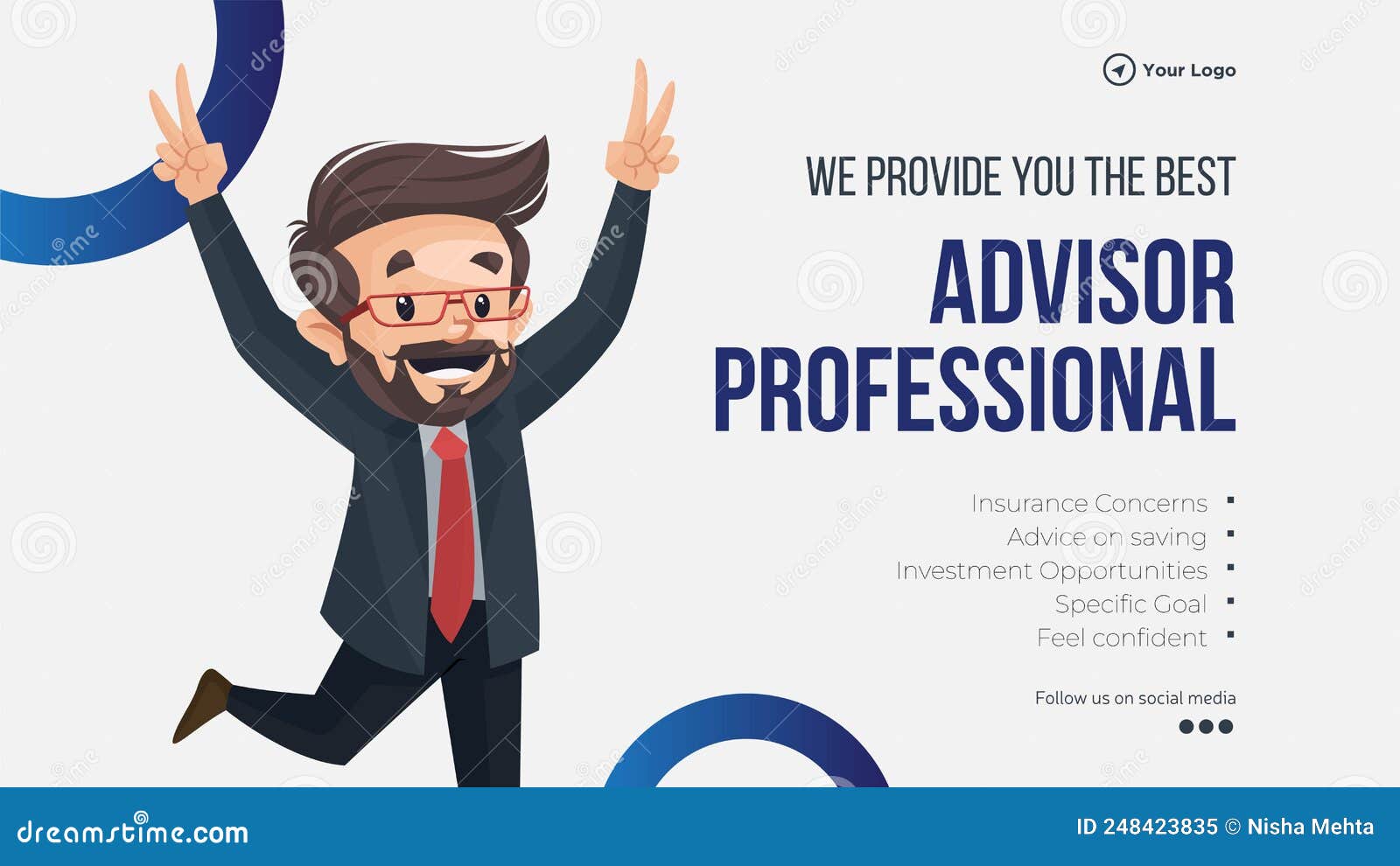 Advisor Professional Landscape Banner Design Stock Vector ...