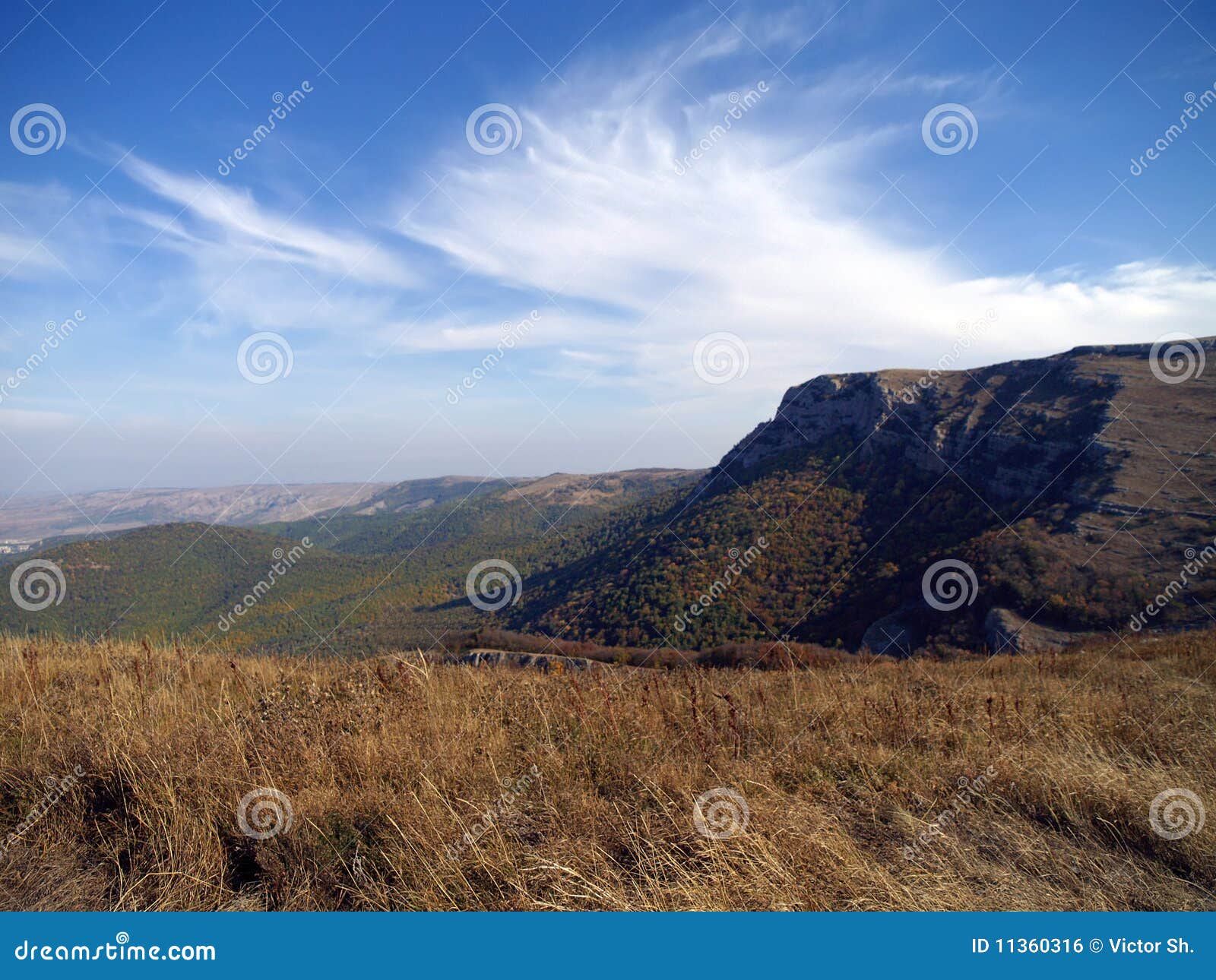 Landscape with Sky and Clouds in Crimean Mountains Stock Photo - Image ...