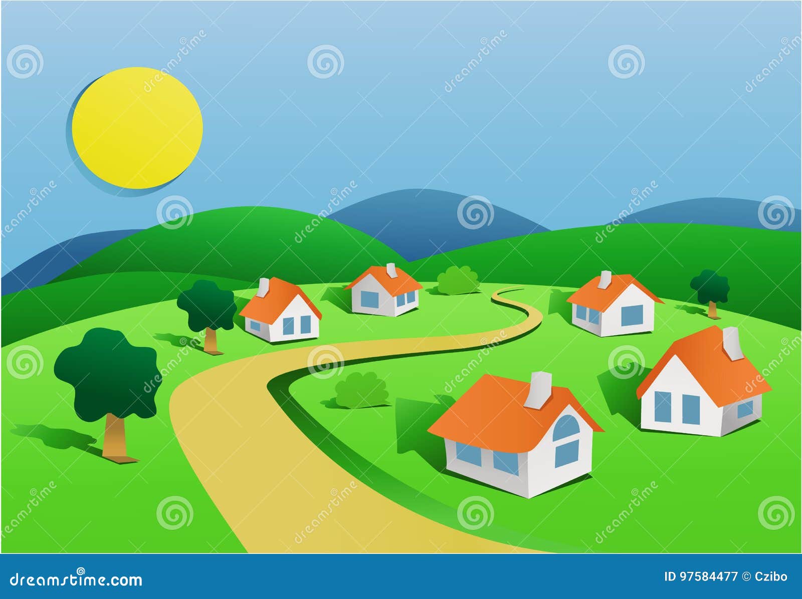 Village Cartoons, Illustrations & Vector Stock Images - 352918 Pictures ...