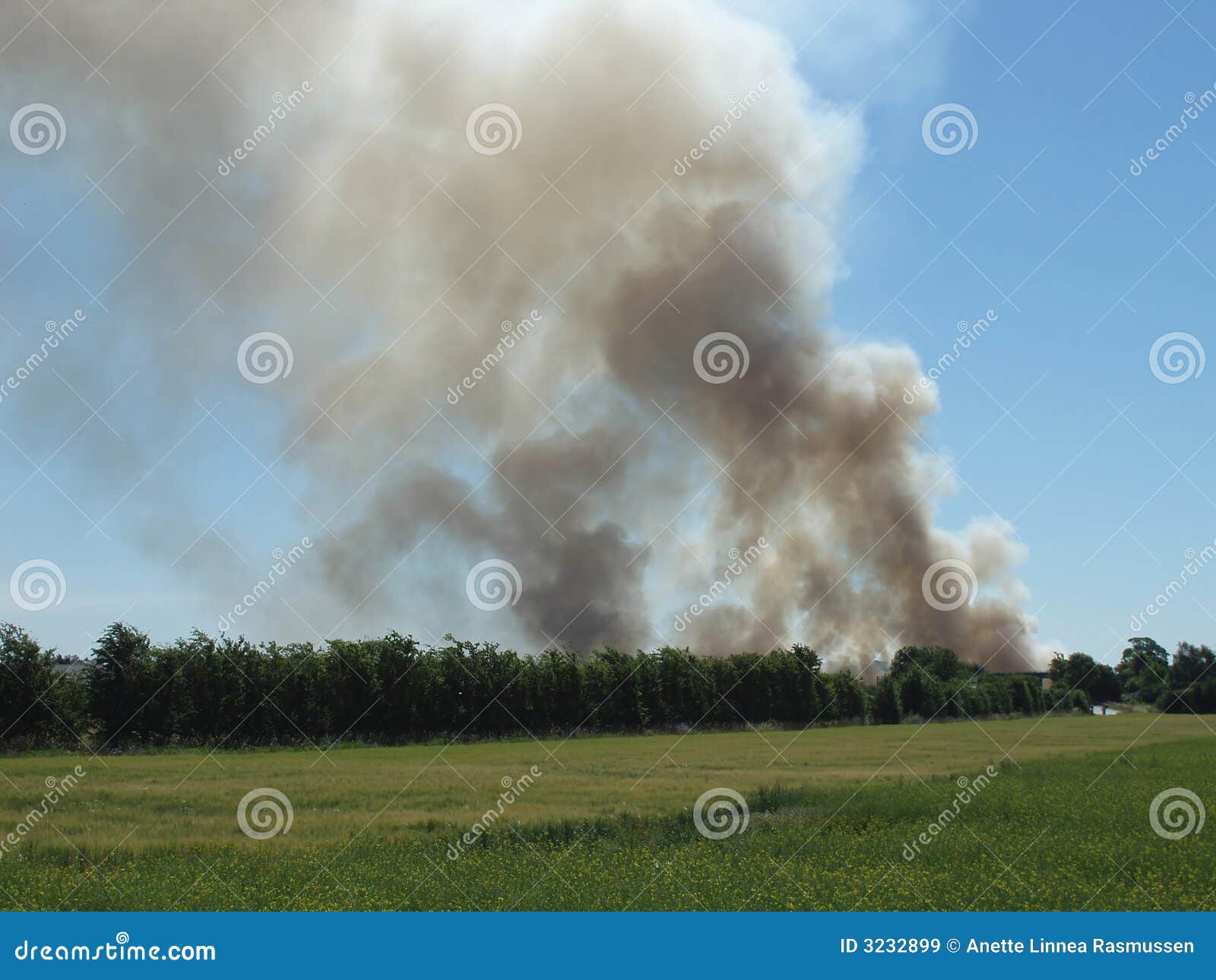 Landscape with Smoke from Fire Stock Image - Image of landscape, fire ...