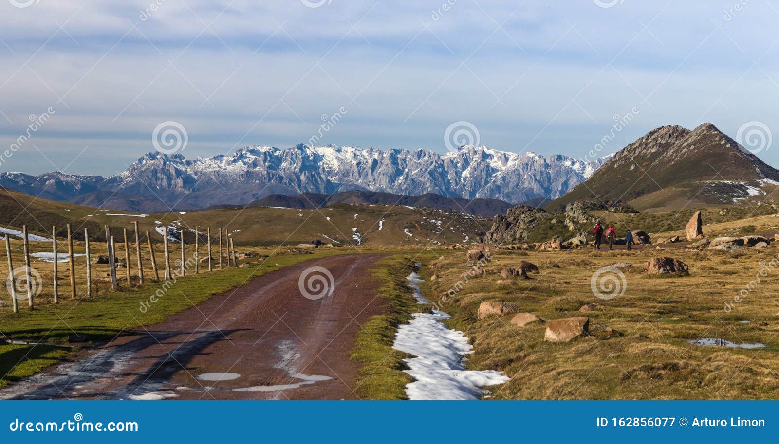 Landscape with Snowy Mountains in Spain Stock Image - Image of nature ...