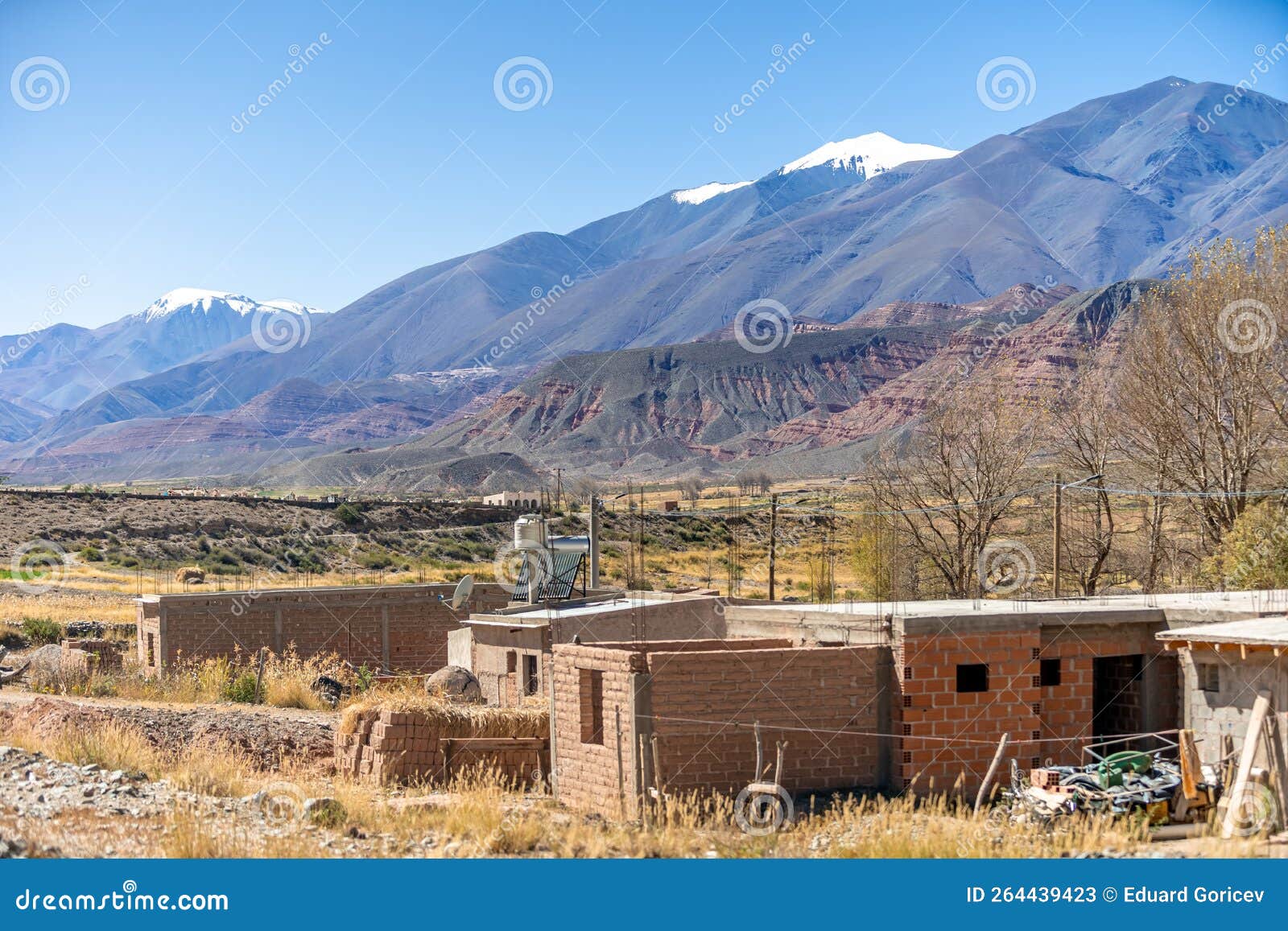 Landscape of the South American Andes Mountains Stock Image - Image of ...