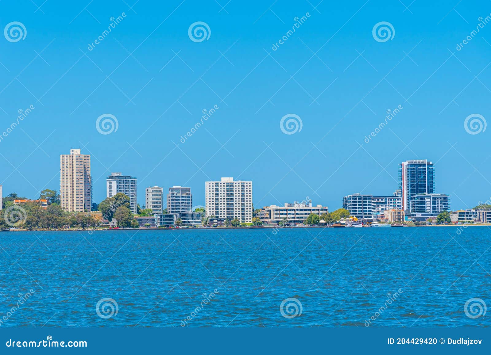 Landscape of South Perth in Australia Stock Photo - Image of bridge ...