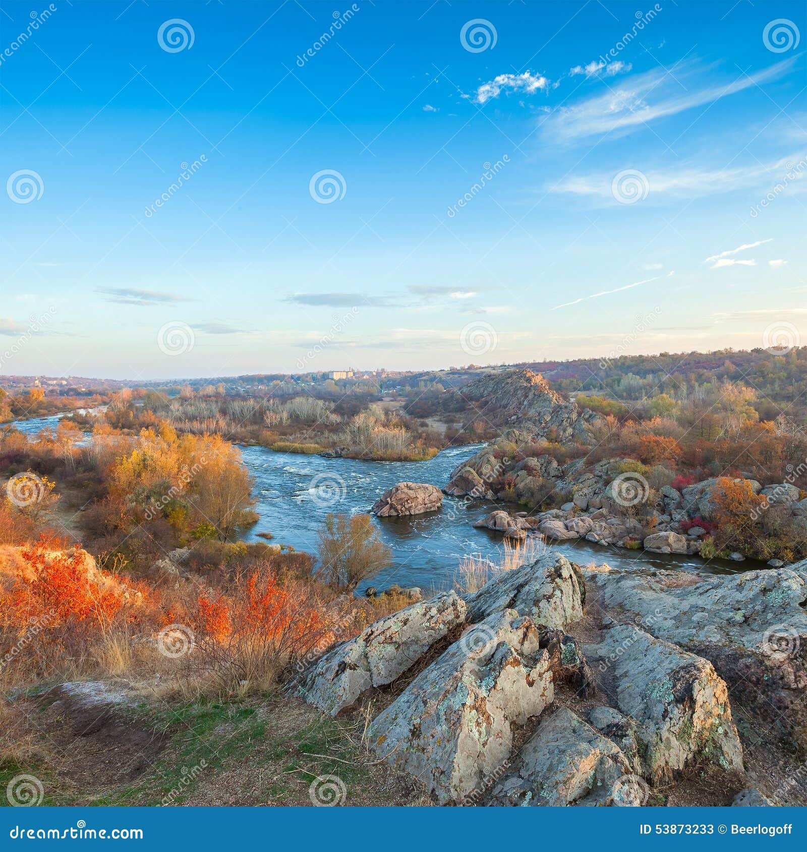Landscape with Southern Bug River Stock Image - Image of nature, dream ...