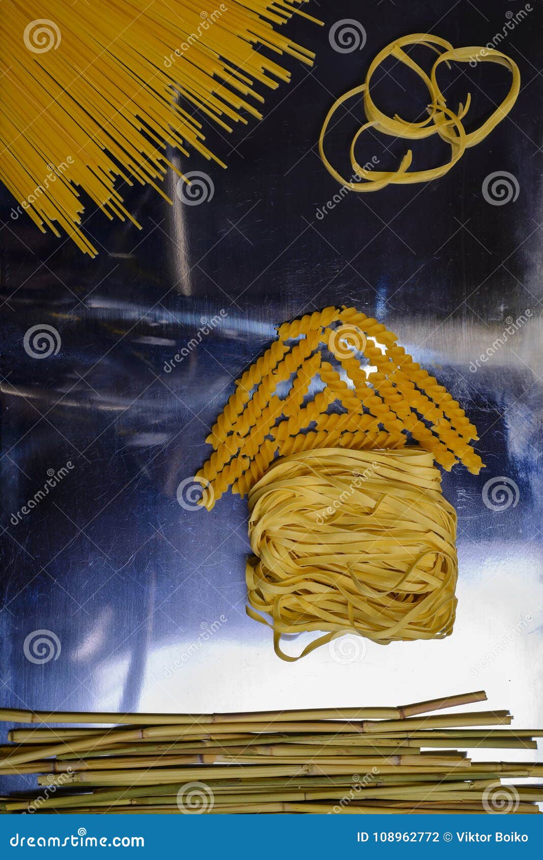 Landscape from Spaghetti and Pasta Stock Photo - Image of clouds ...