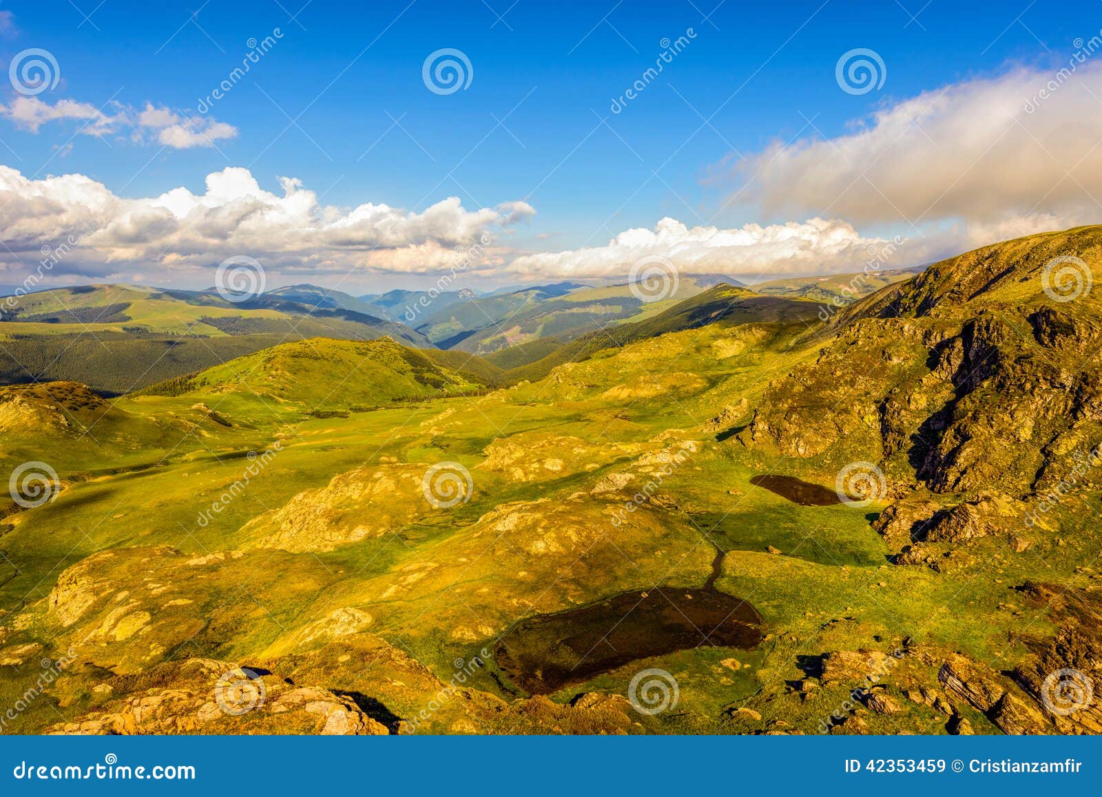 Landscape with the Spectacular Parang Mountains Stock Image - Image of ...