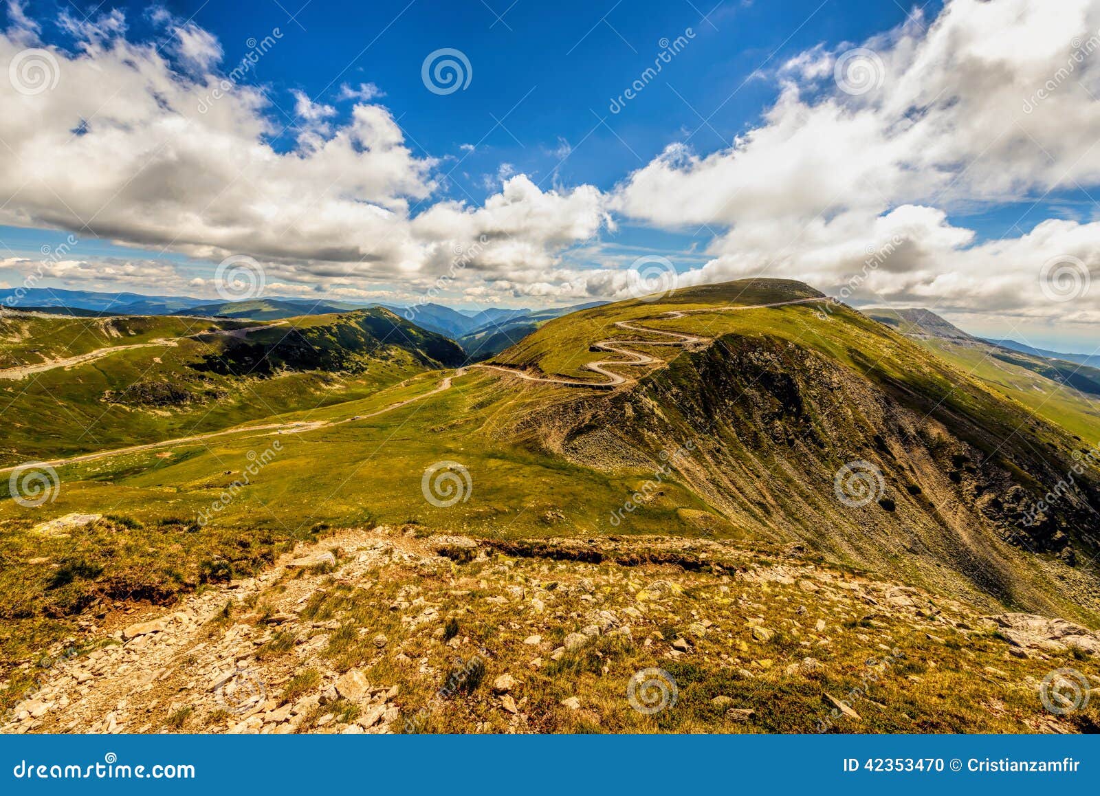 Landscape with the Spectacular Parang Mountains Stock Photo - Image of ...