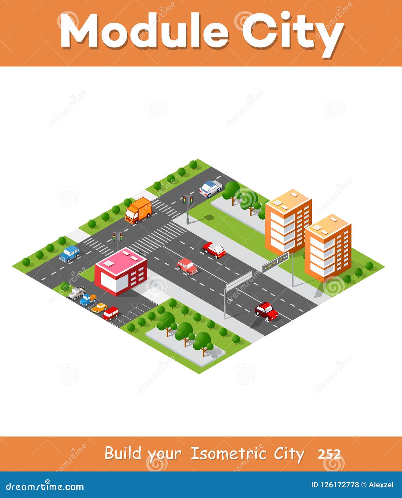 Landscape speed highway stock vector. Illustration of town - 126172778