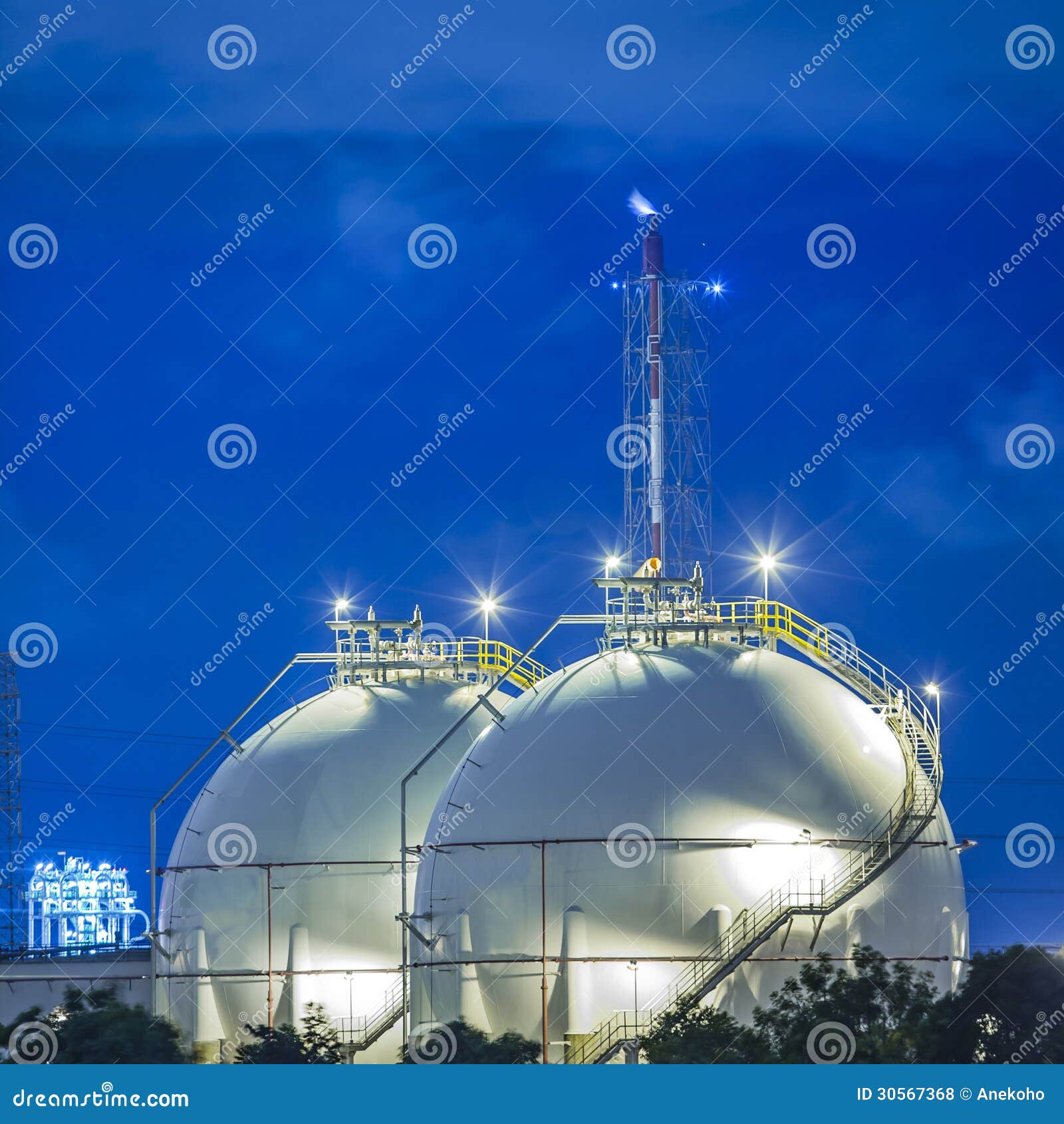 Landscape of sphere tank stock photo. Image of landscape - 30567368