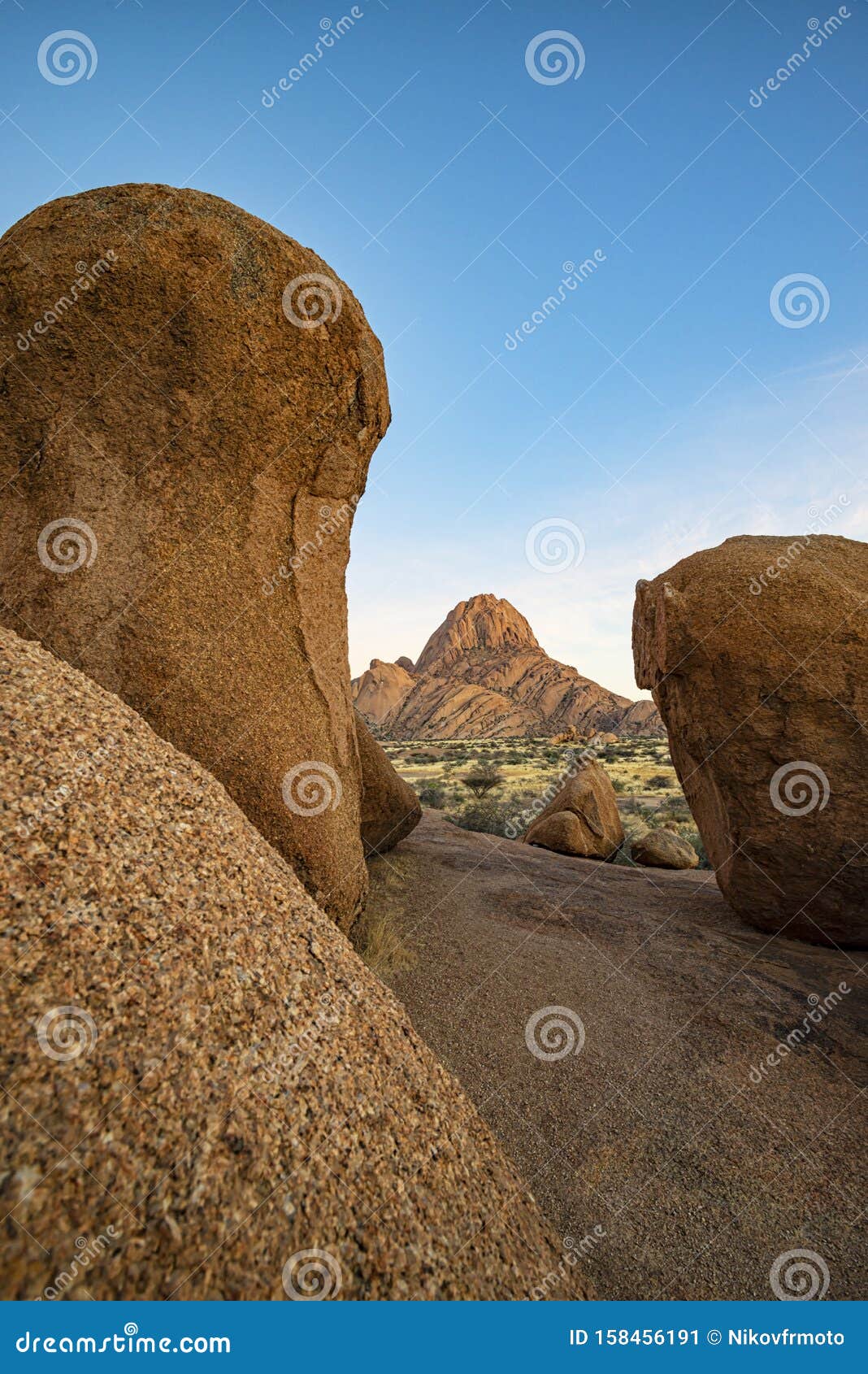 Landscape of Spitzkoppe Desert in Namibia Stock Image - Image of sunny ...