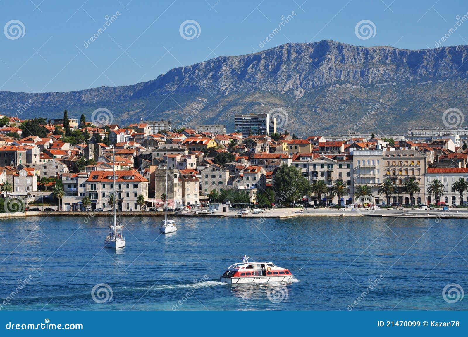 Landscape of Split stock image. Image of beach, town - 21470099