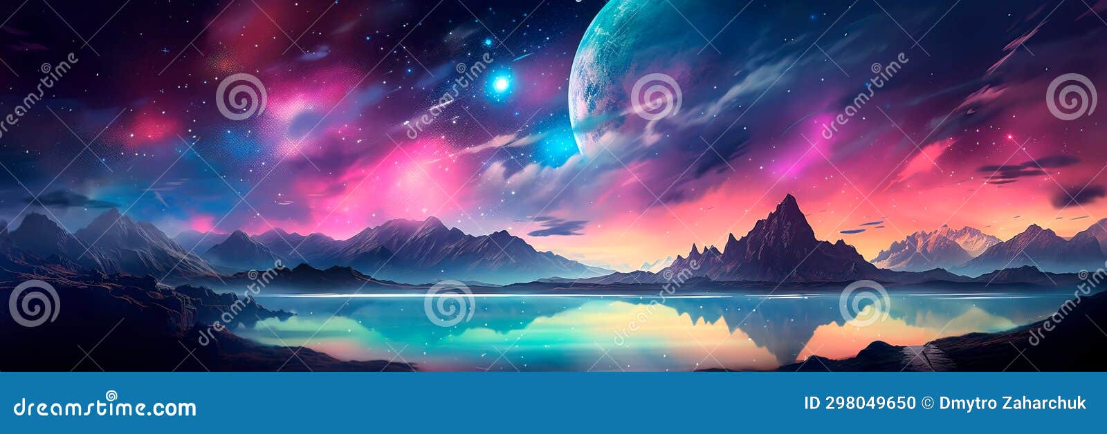 Landscape of a Starry Magical Night and Its Magical Phenomena Stock ...