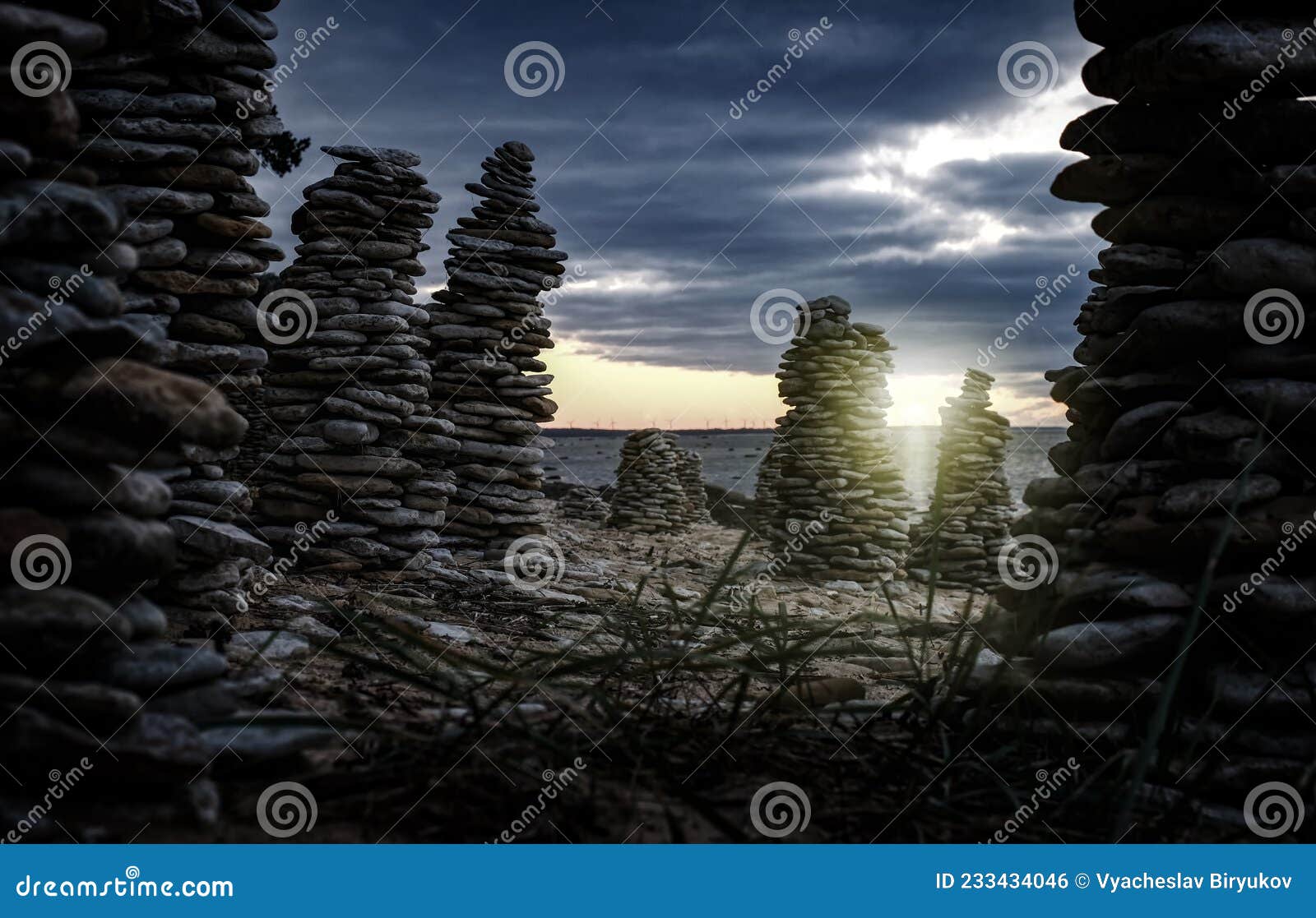 Two Stone Towers, Ruins Of Medieval Castle Hazmburk, Hasenburg Built On ...
