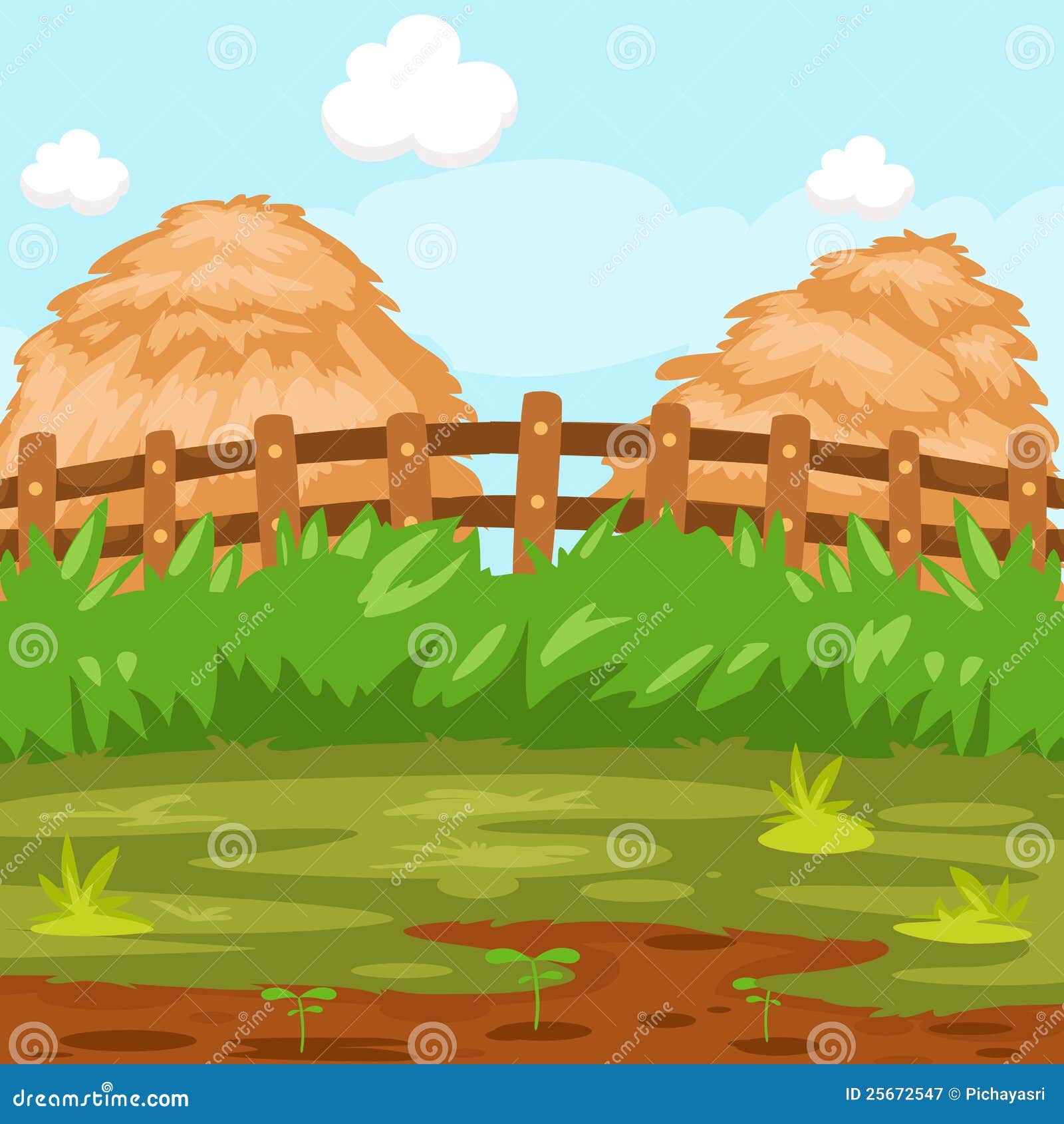 Landscape straw stock vector. Illustration of cultivated - 25672547 Landscape straw stock vector. Illustration of cultivated - 25672547