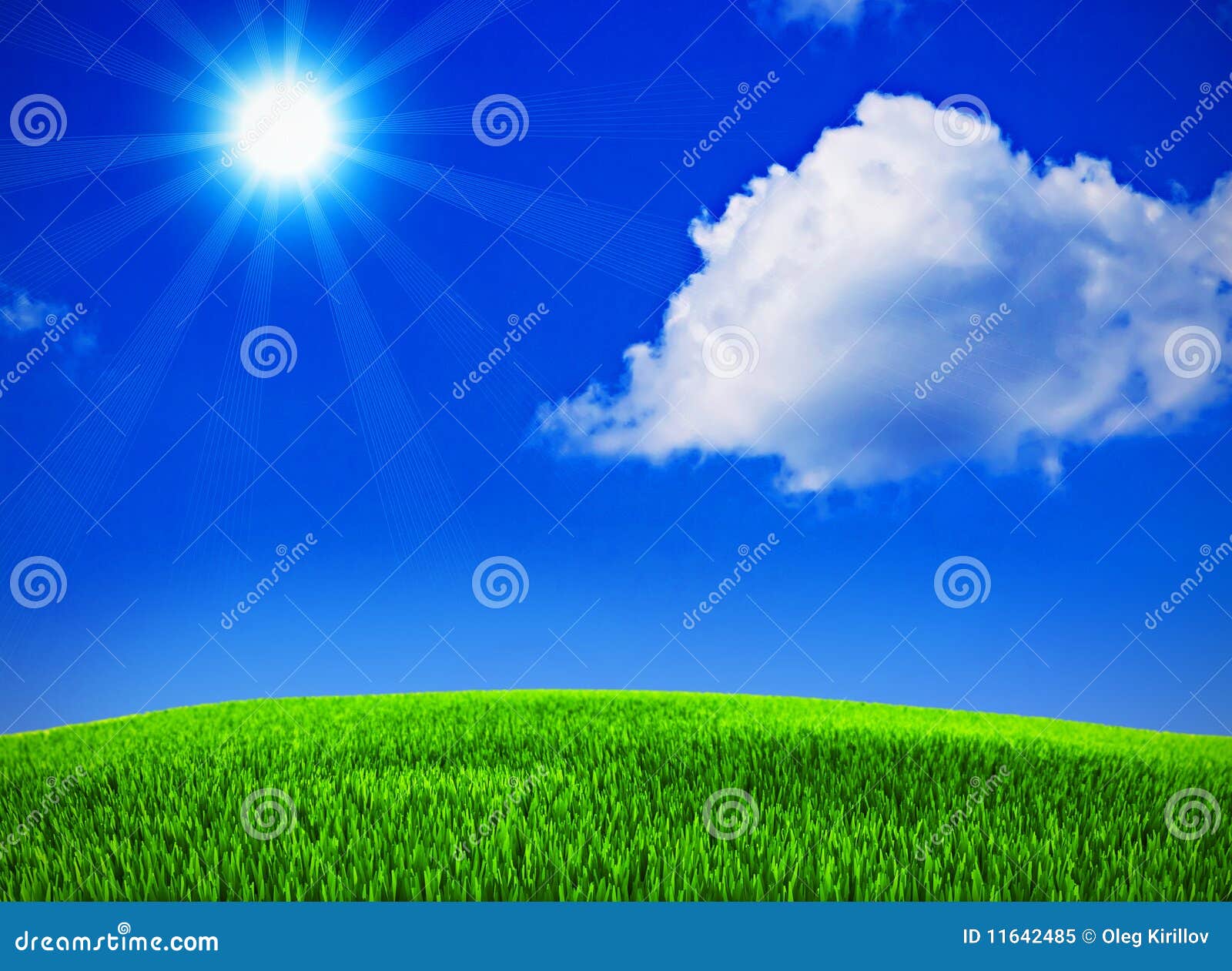 Landscape with Summer Blue Sky Stock Image - Image of weather, blue ...
