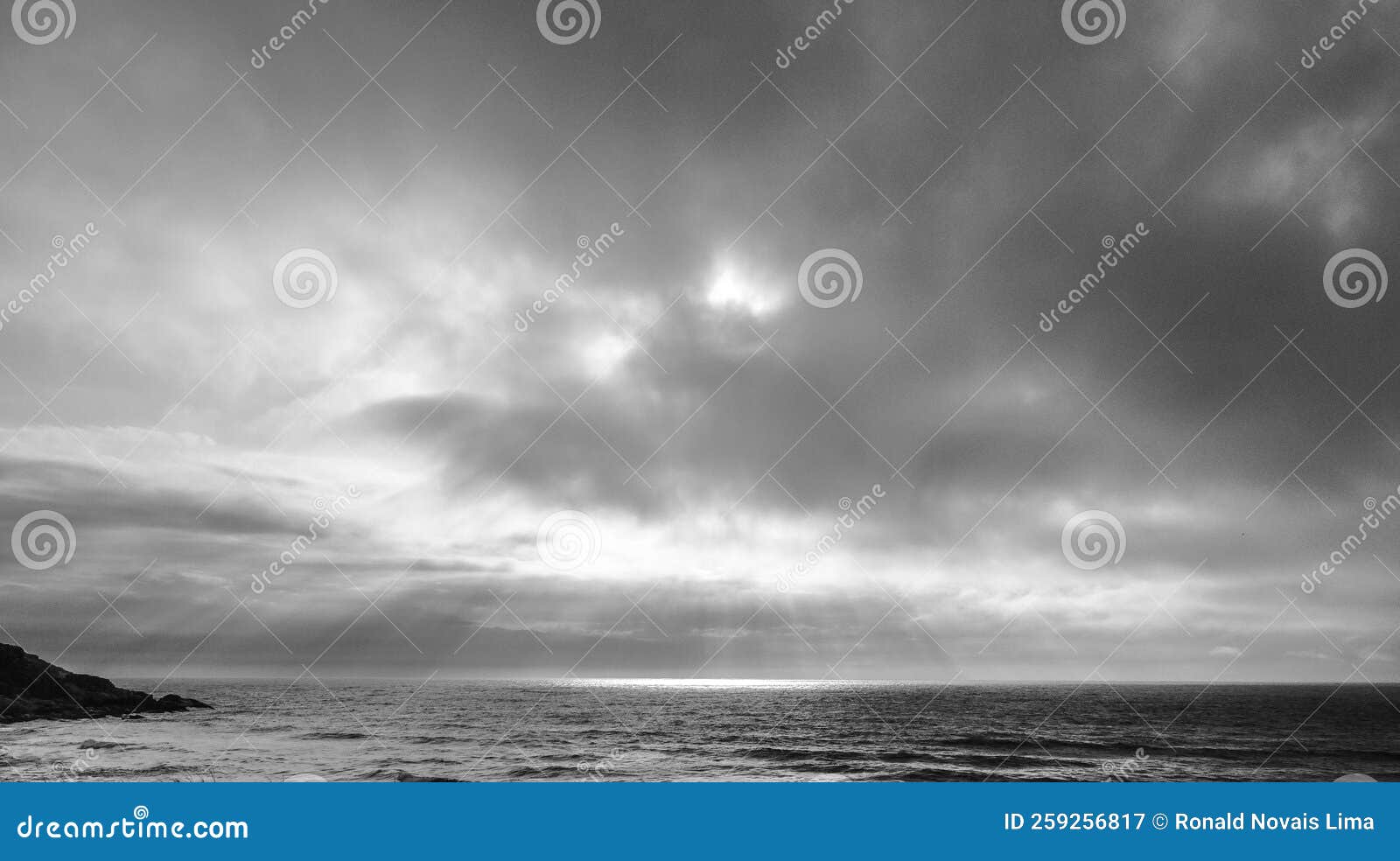 Landscape of sun rays stock image. Image of blue, shore - 259256817
