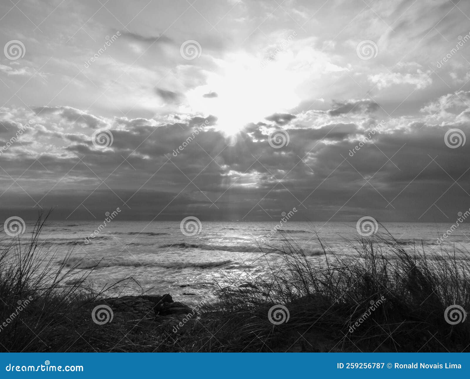 Landscape of sun rays stock image. Image of shore, nature - 259256787