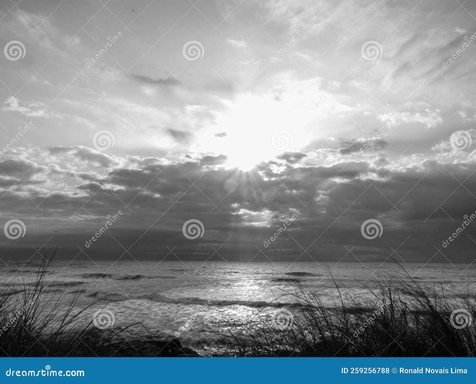 Landscape of sun rays stock photo. Image of coast, blue - 259256788