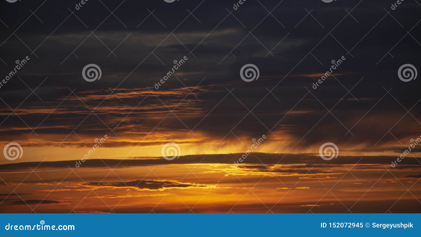 Landscape. Sunlit Cloudy Sky Stock Image - Image of view, clouds: 152072945