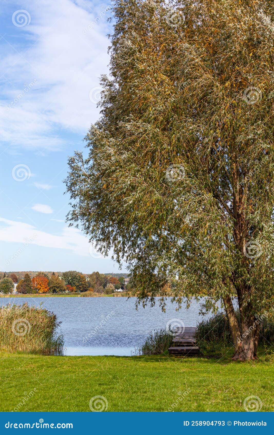 Landscape on a Sunny September Day by the Lagoon Stock Image - Image of ...
