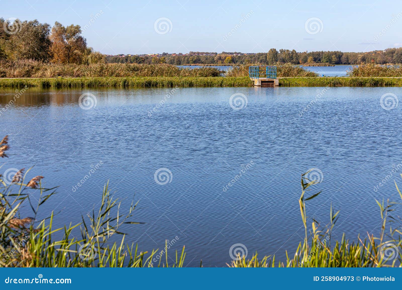 Landscape on a Sunny September Day by the Lagoon Stock Image - Image of ...