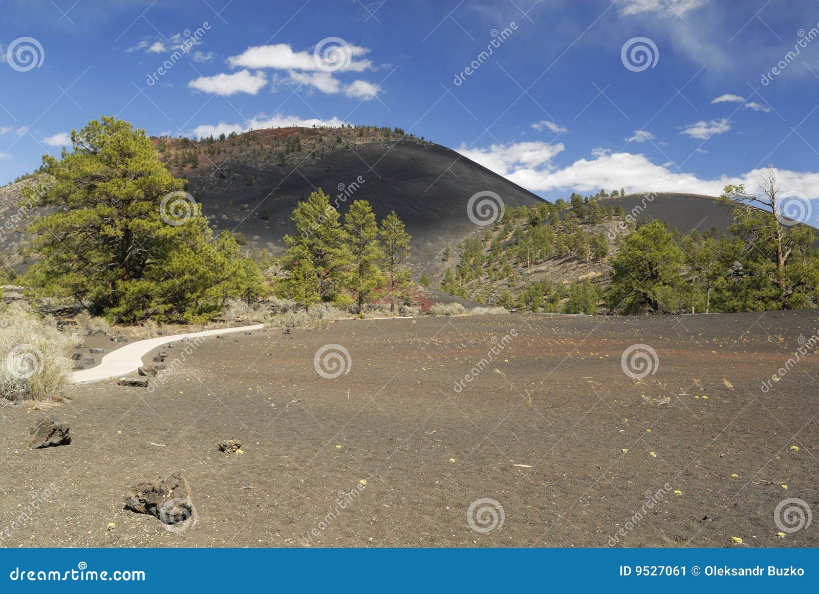 Landscape in Sunset Crater Volcano in Arizona Stock Image - Image of ...