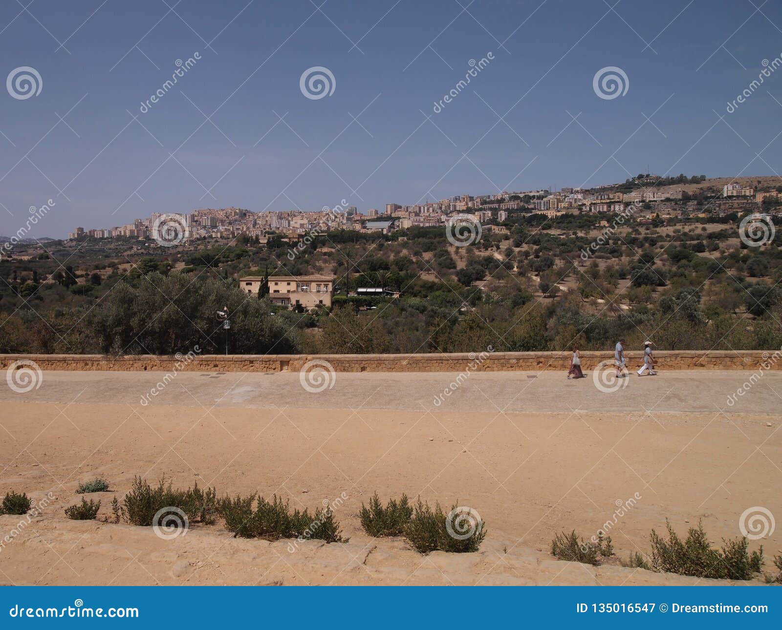 Landscape Surrounding the Valley of Temples, Agrigento, Sicily Stock ...