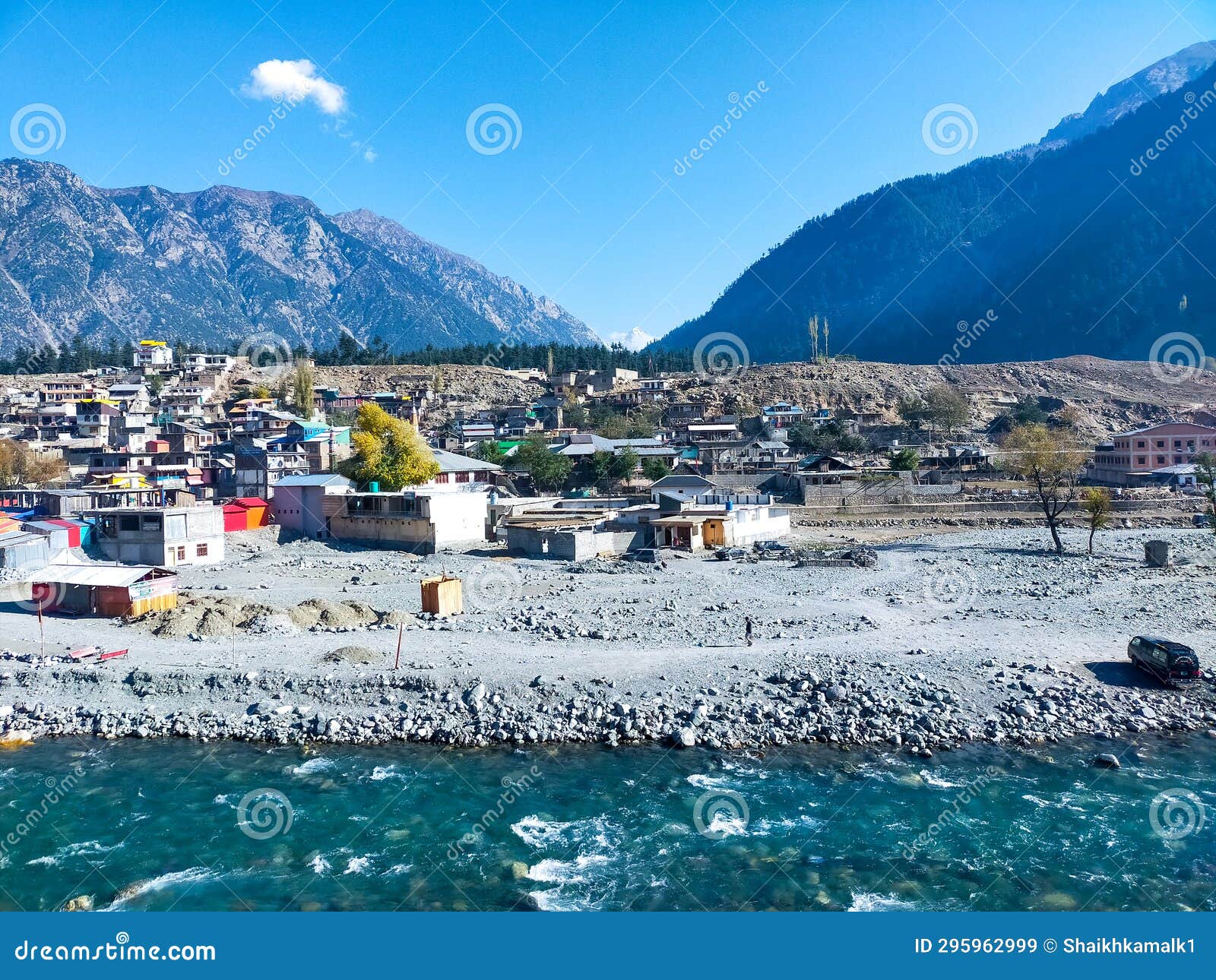 Landscape of Swat, Kalam Valley Mountain and River View Stock Image ...