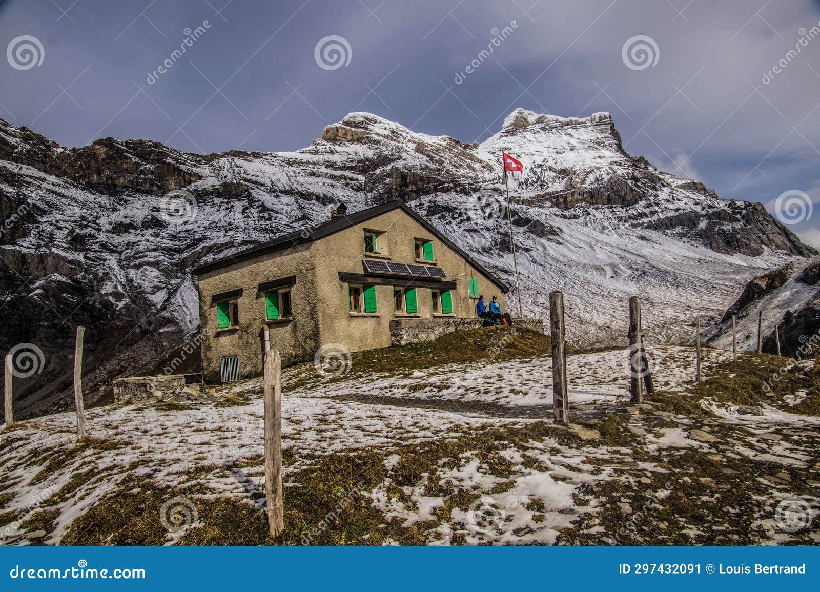 Landscape of the Swiss Alps in the Fall Stock Image - Image of outdoors ...