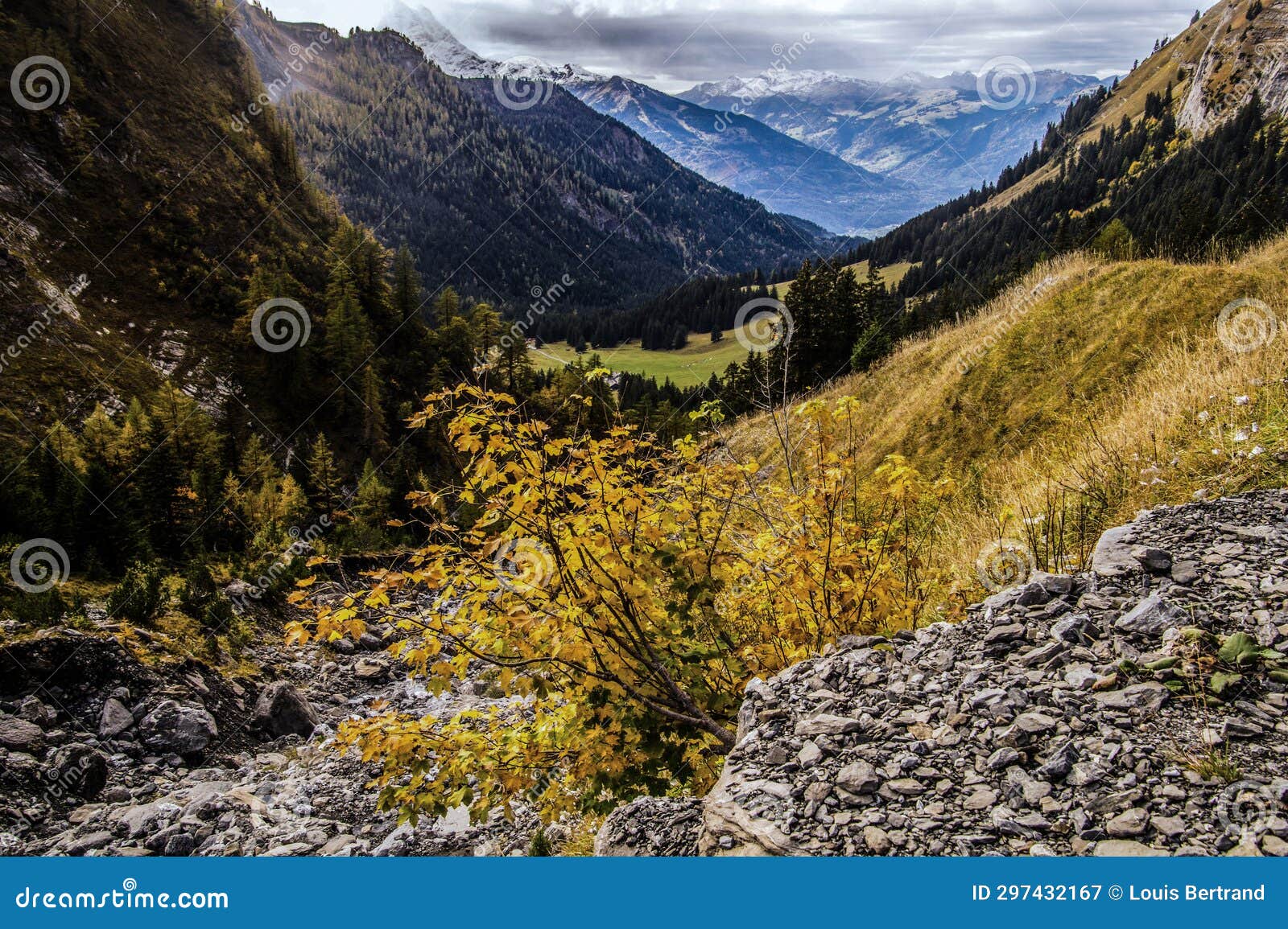 Landscape of the Swiss Alps in the Fall Stock Image - Image of nature ...