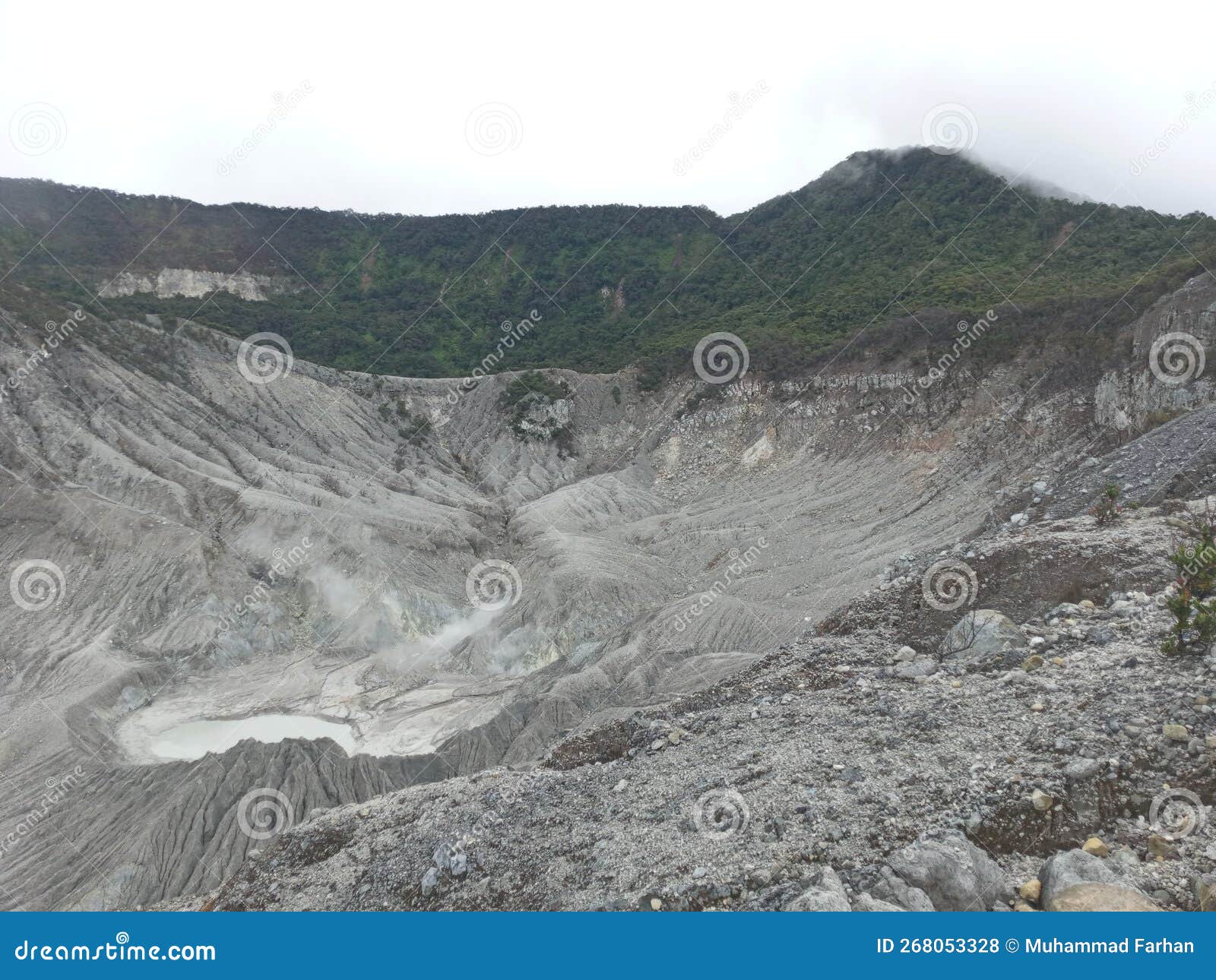 Landscape in Tangkuban Parahu Stock Photo - Image of mountain, moraine ...
