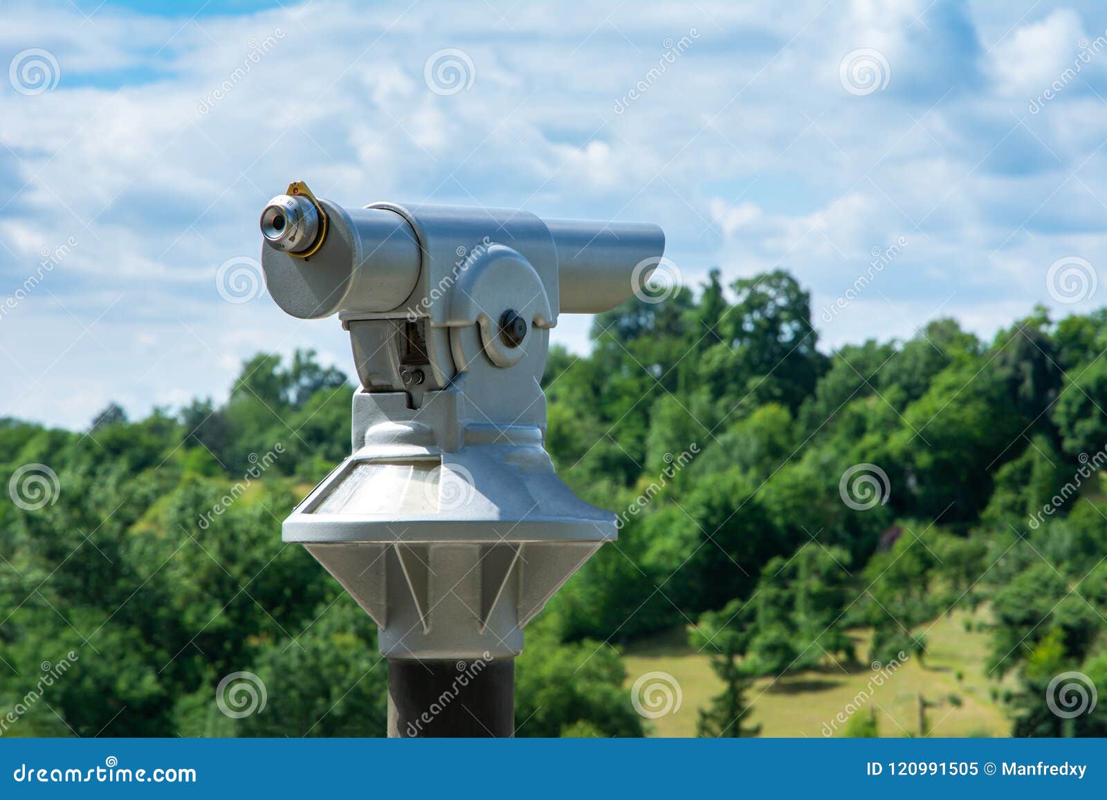 Telescope at an Observation Point Stock Image - Image of point, lookout ...