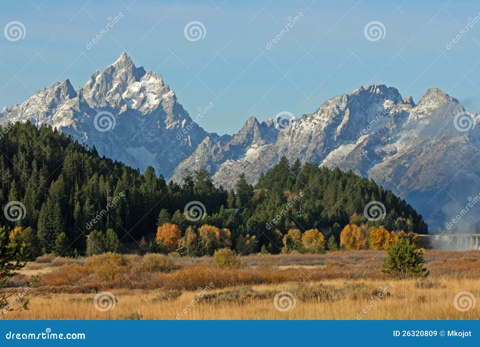 Landscape of Teton Range stock image. Image of forest - 26320809