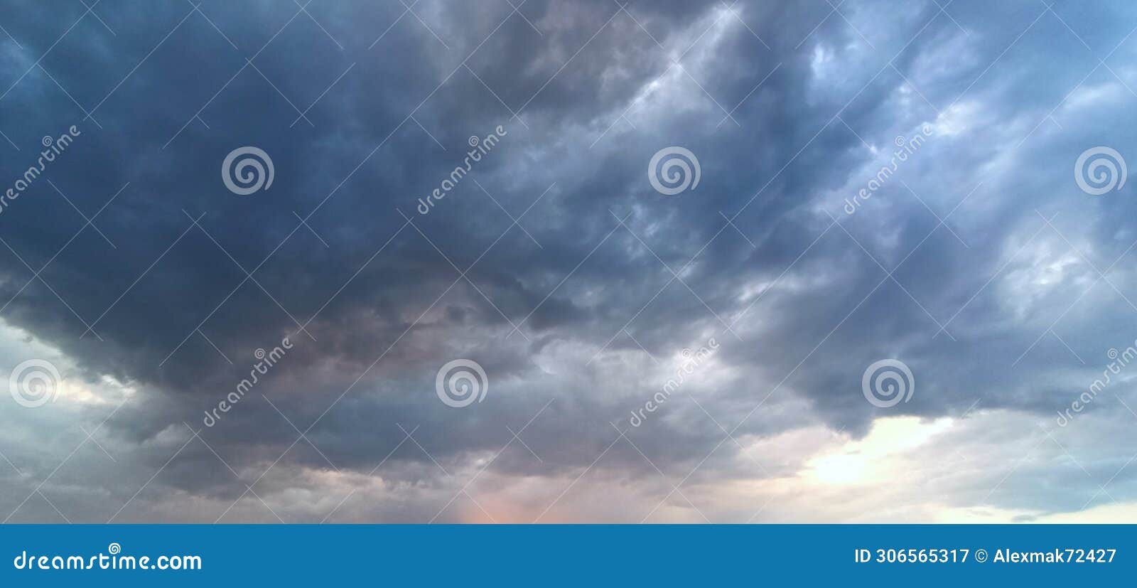 Landscape with Thunderclouds and Wind before Rain in Sky Stock Image ...