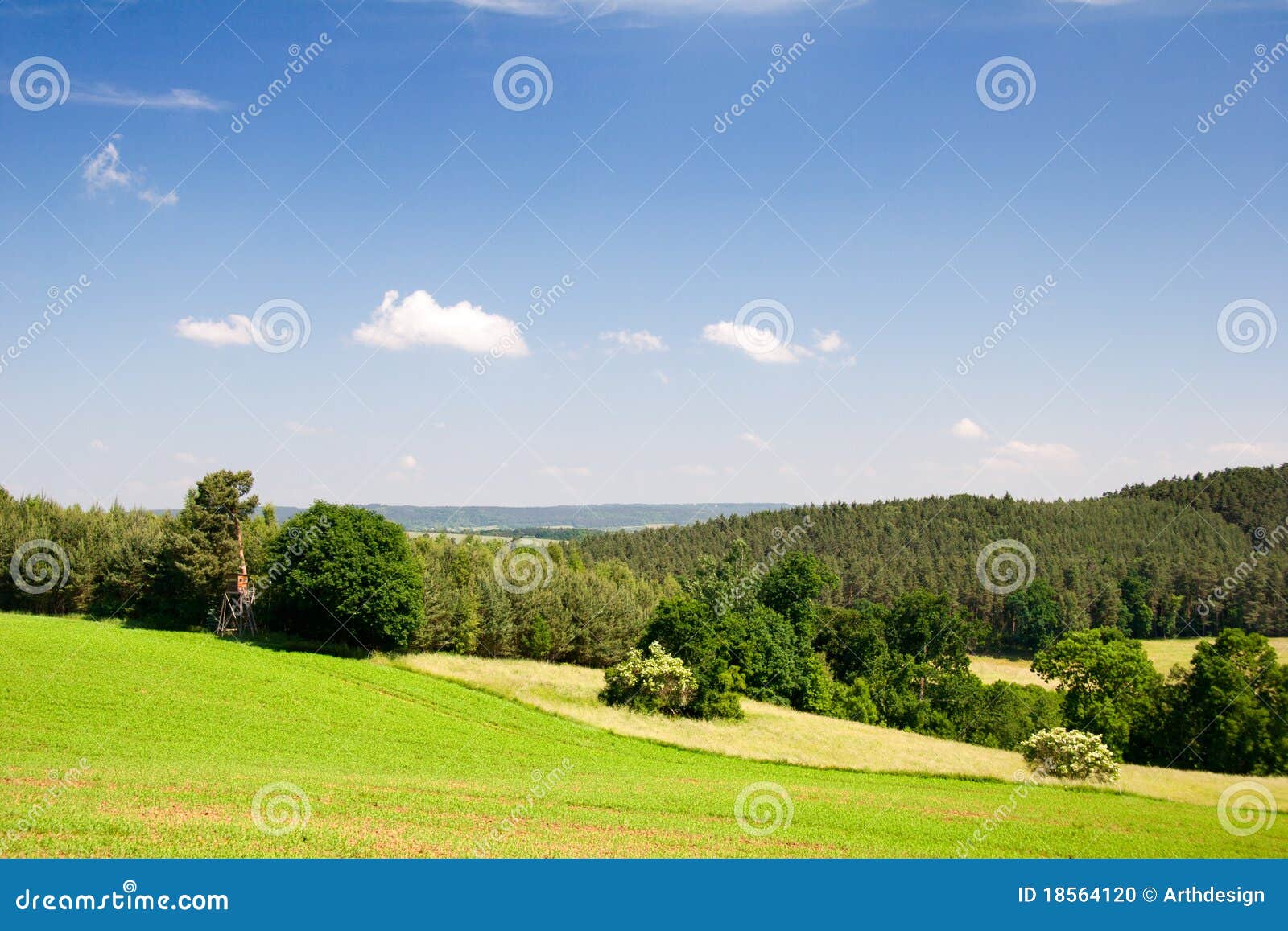 Landscape Thuringia stock photo. Image of mount, idyllic - 18564120