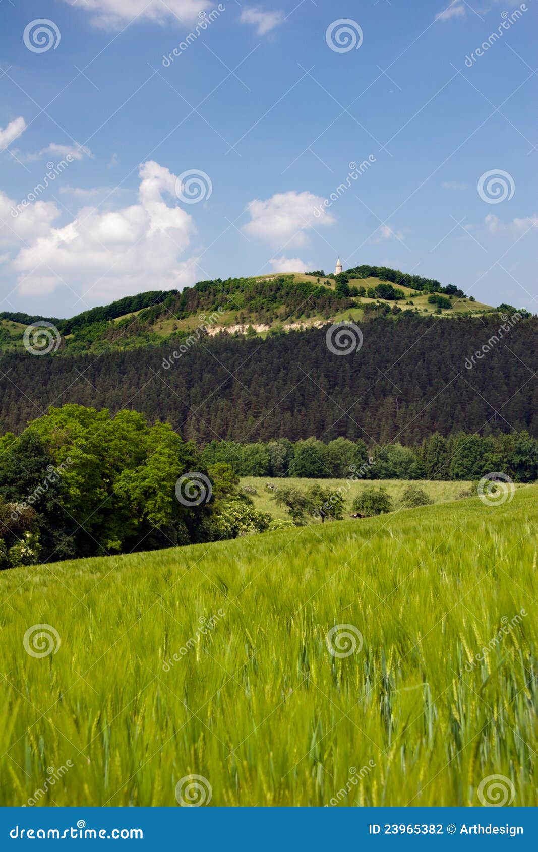 Landscape Thuringia stock photo. Image of agrarian, castle - 23965382