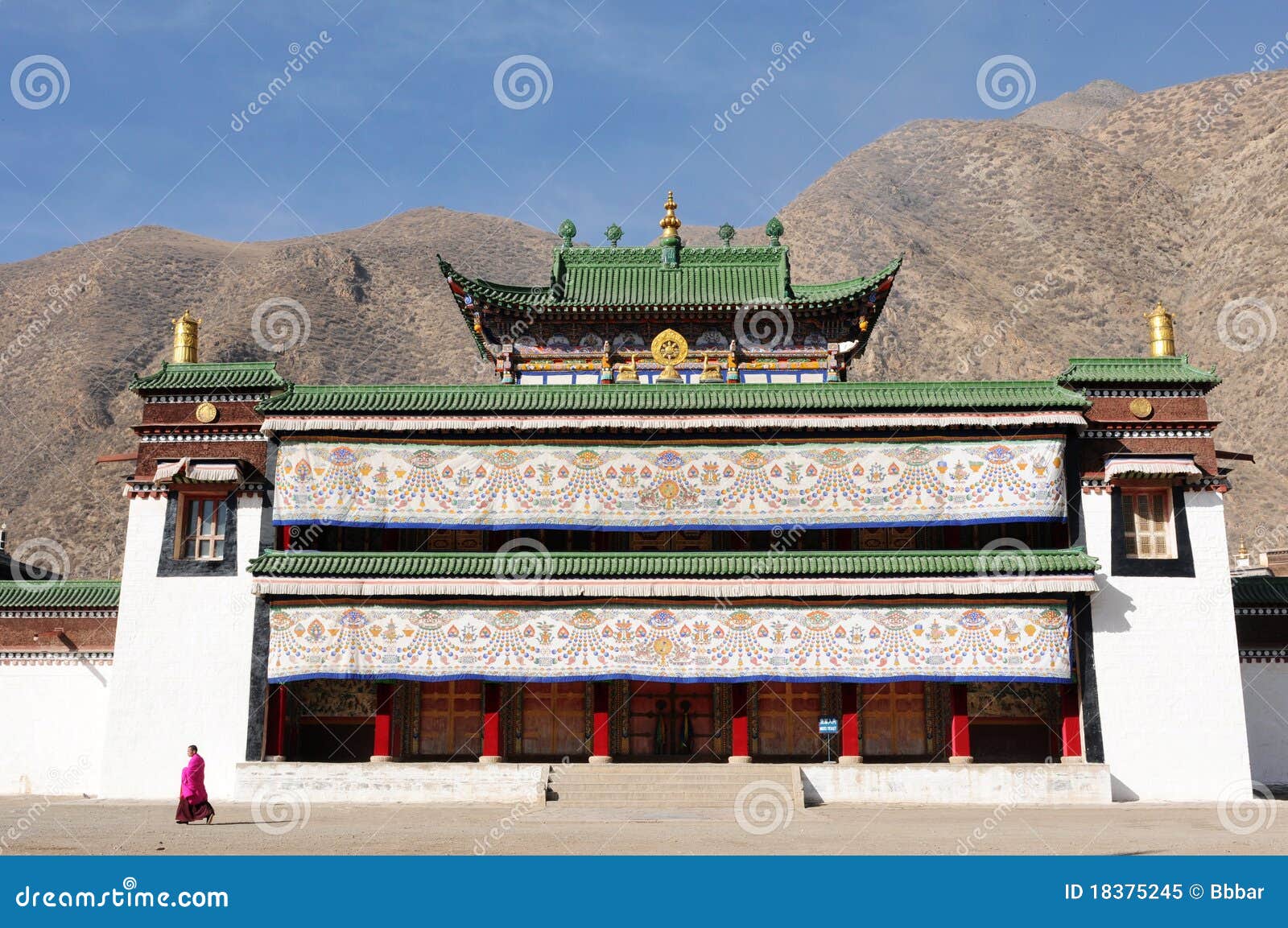 Landscape in Tibet editorial image. Image of tower, ancient - 18375245