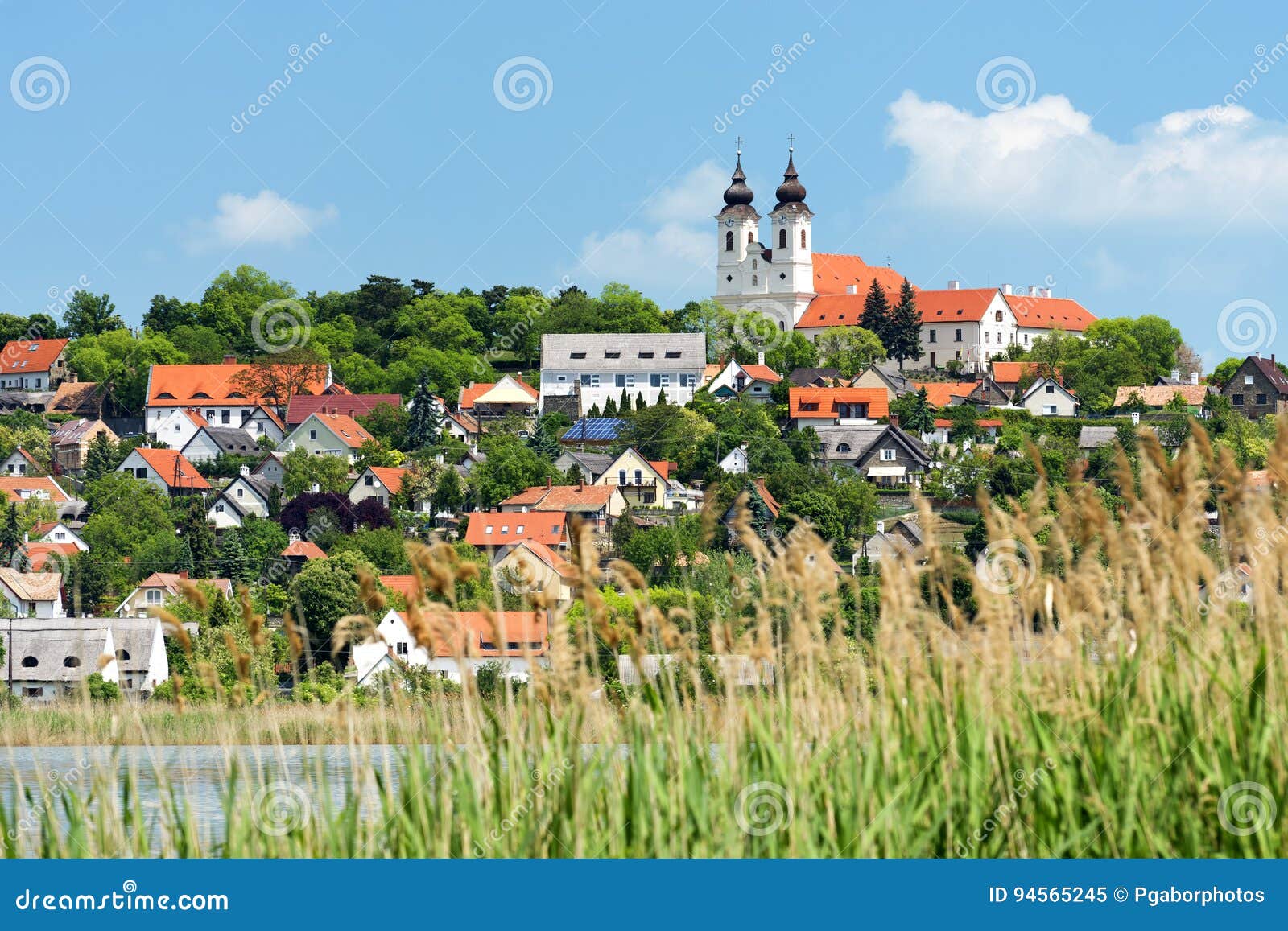 Landscape of Tihany at Lake Balaton Stock Image - Image of hill, frame ...