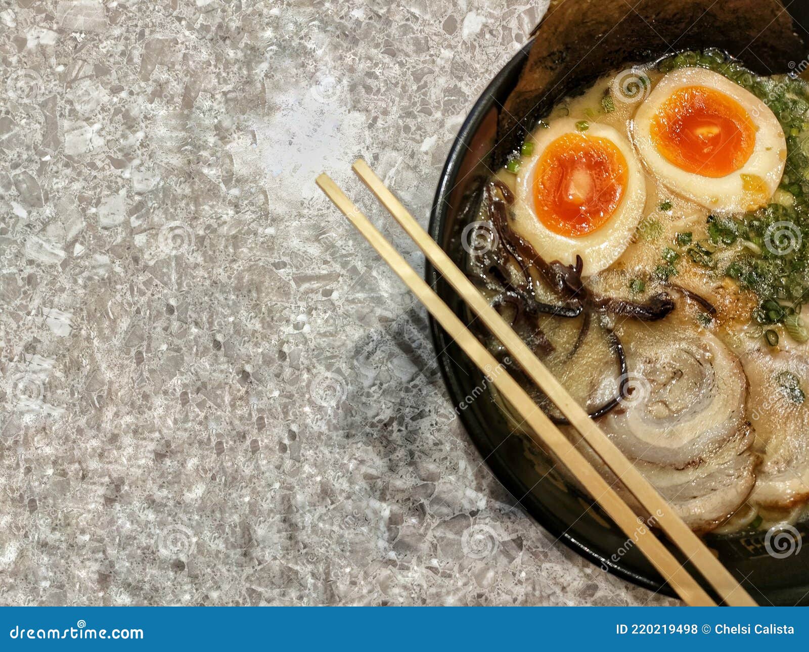 Landscape Top Angle of Ramen Stock Photo - Image of fish, landscape ...