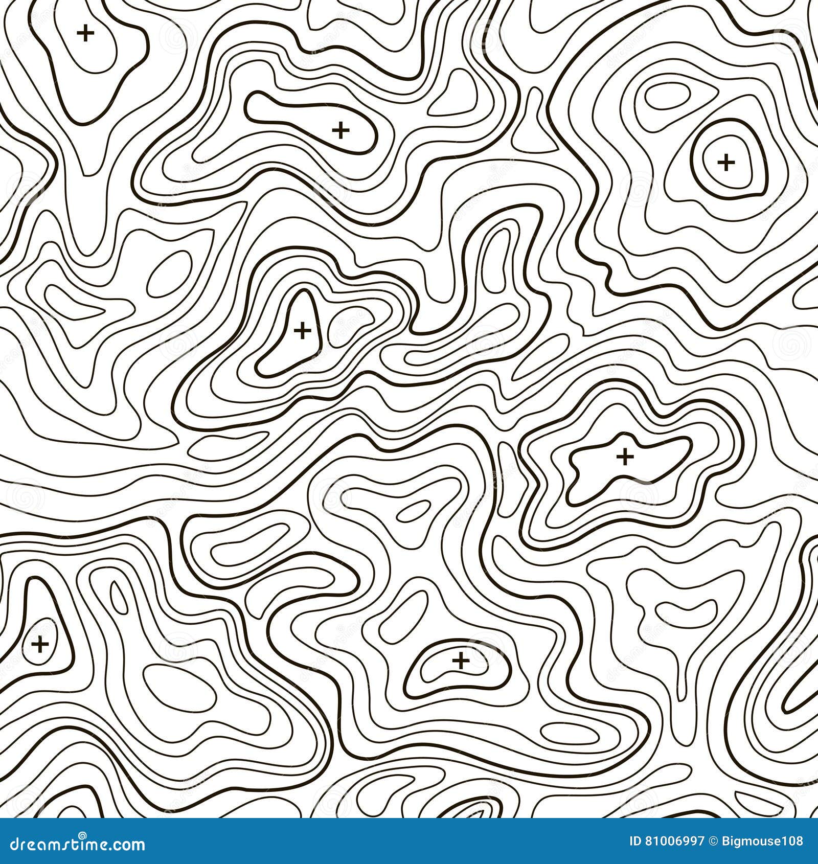 Landscape Topographical Map Line Background. Vector Stock Vector ...
