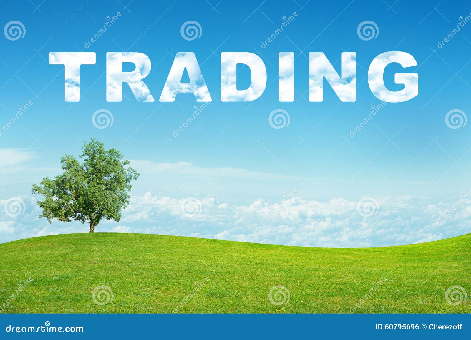 Landscape with Trading Word Stock Photo - Image of landscape, fresh ...