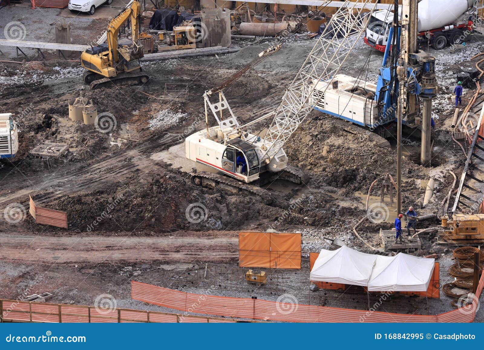 Elevated View of Construction Site Editorial Image - Image of civil ...
