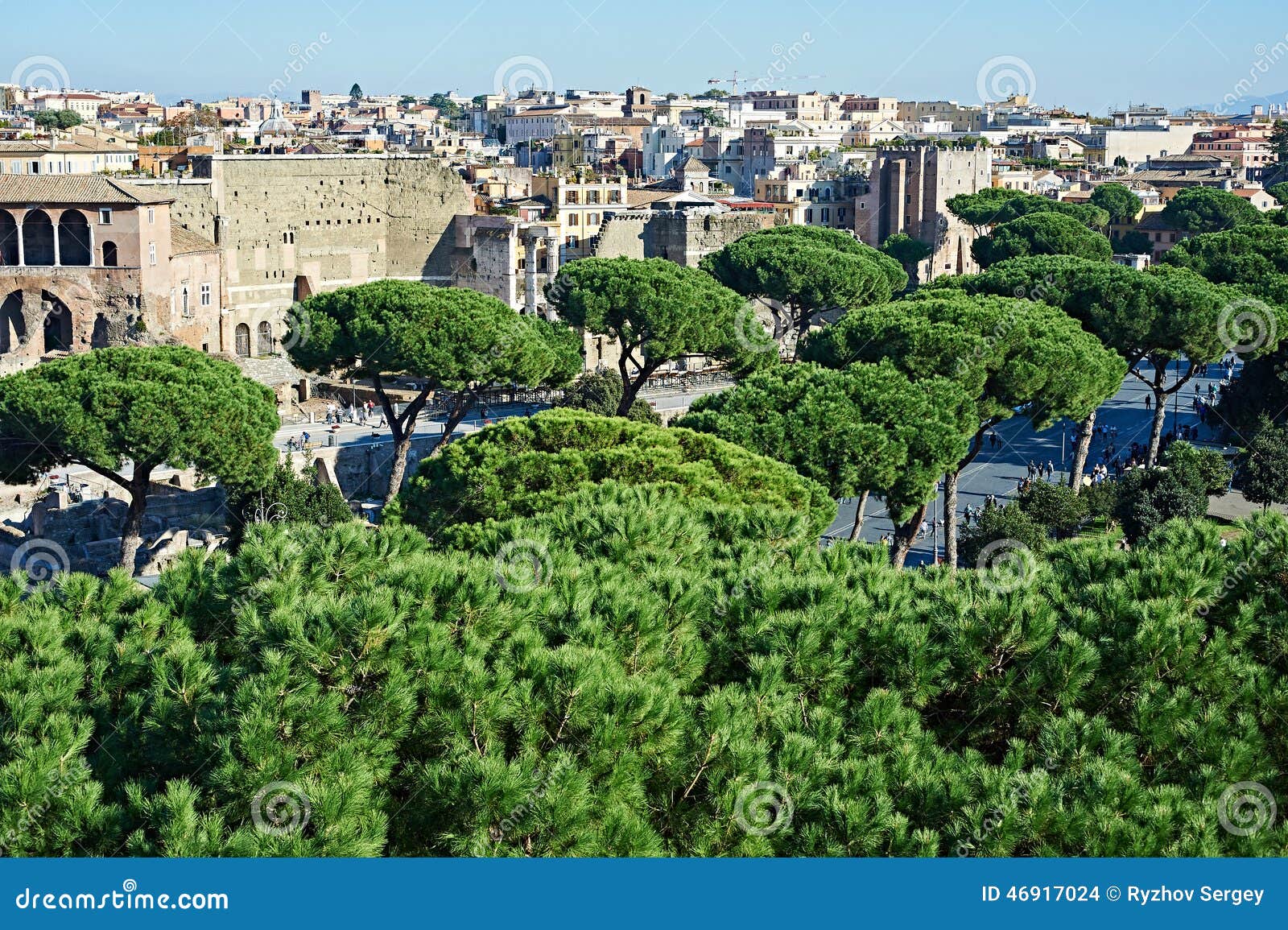 Landscape with Trees of City Rome Stock Photo - Image of rome, panorama ...