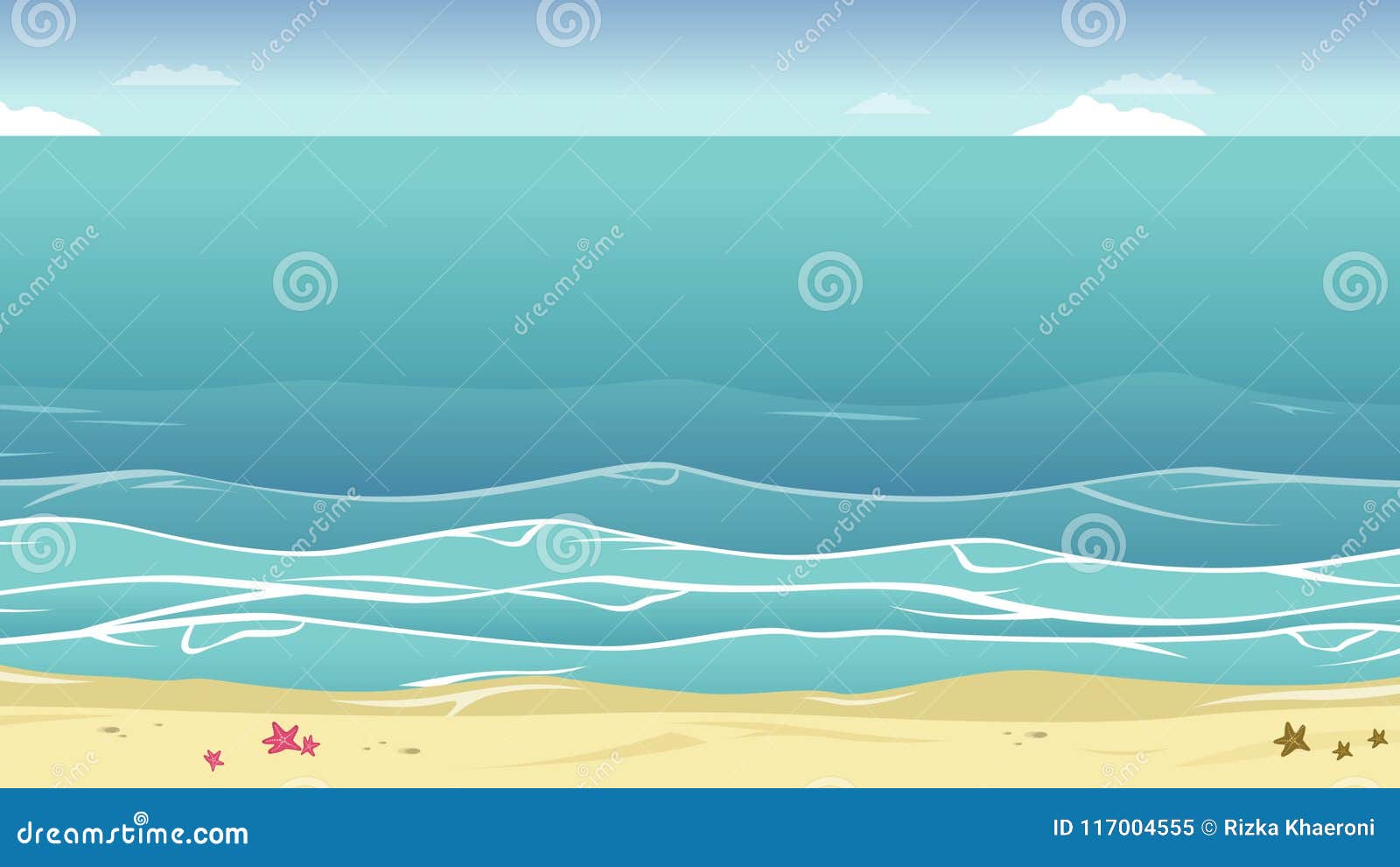 Landscape of Tropical Beach Animation Stock Video - Video of drawing ...