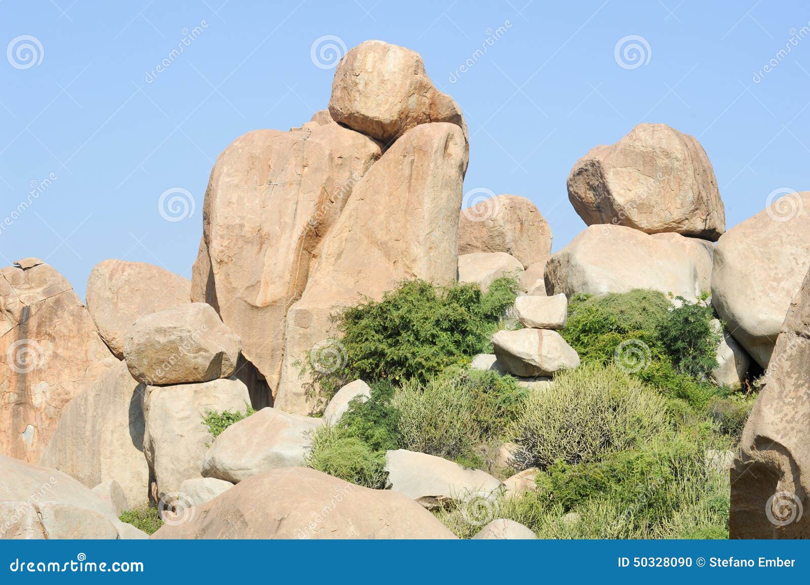 Landscape with Unique Mountain Formation at Hampi Stock Photo - Image ...