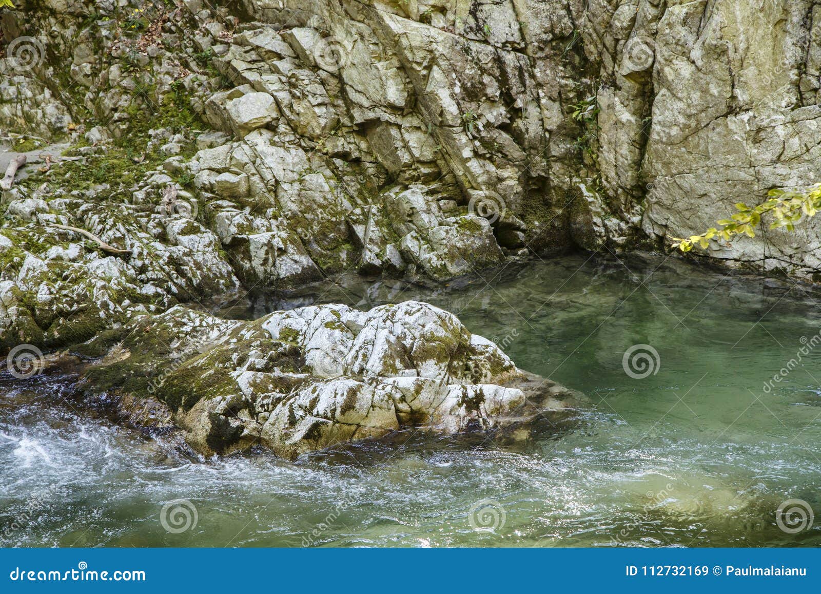Landscape on the Upper Course of the River Gilort, Romania Stock Image ...